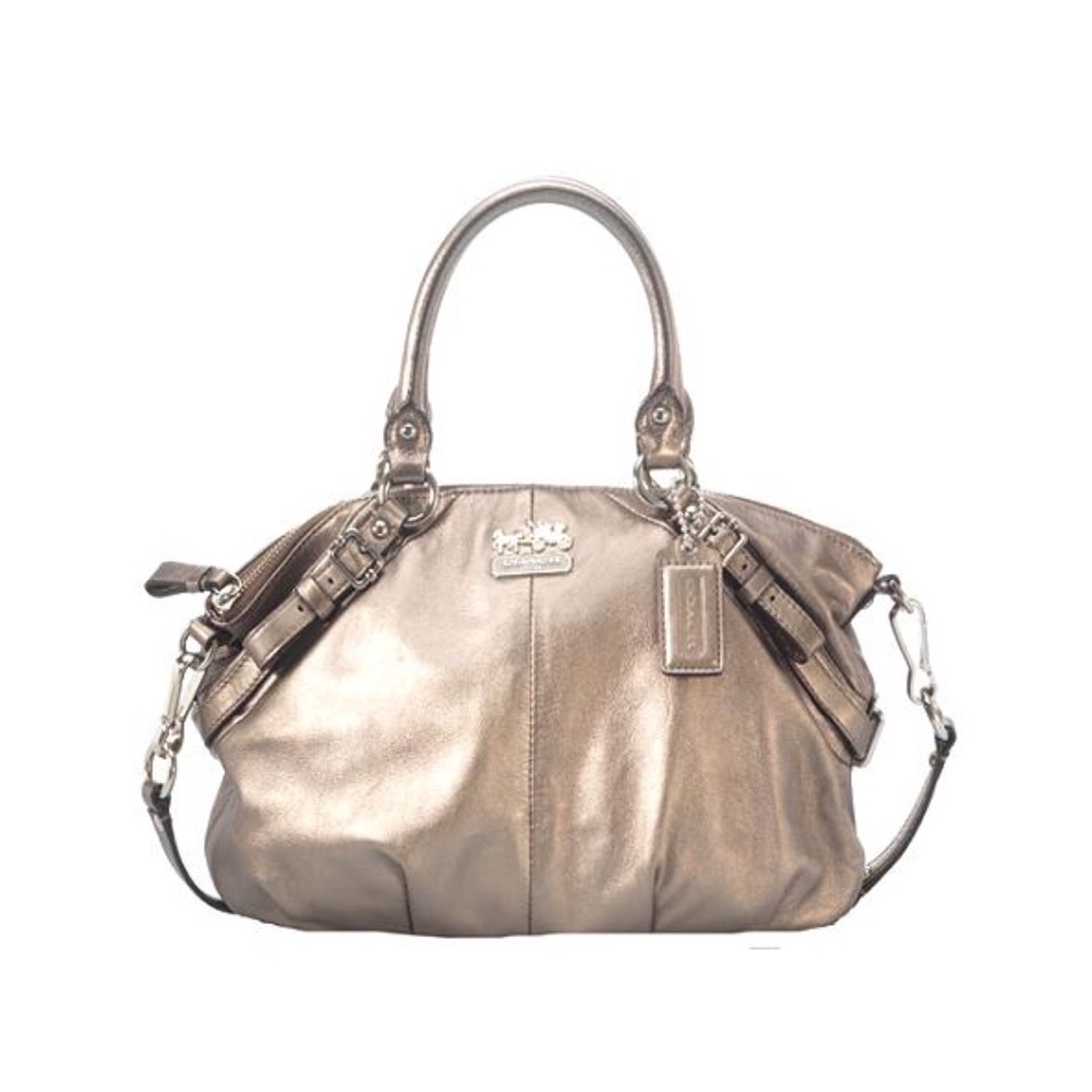 Coach Madison Metallic Leather 'Sophia' Satchel Handb… - Gem